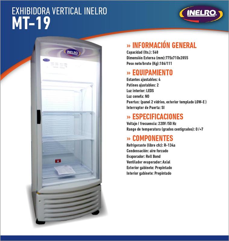 EXHIBIDORES INELRO MT19 - Cosmo Cocina-EXHIBIDORES INELRO MT19