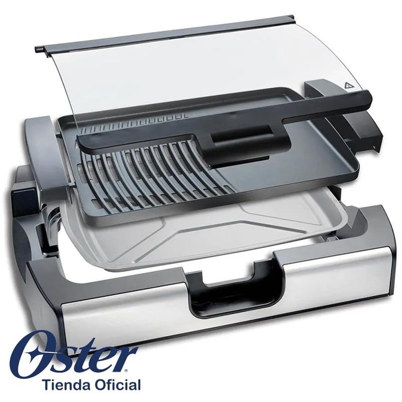 Parrilla Eléctrica Multifunción Con Tapa Vidrio Oster 3005 - Cosmo Cocina-Parrilla Eléctrica ...